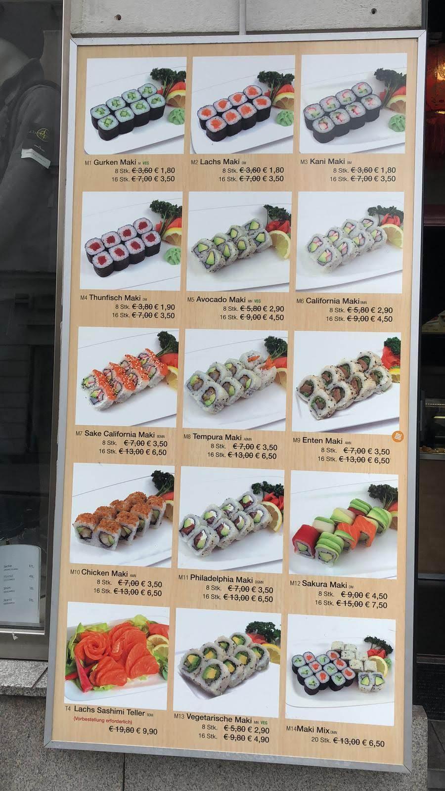 Menu au Wokman restaurant, Linz