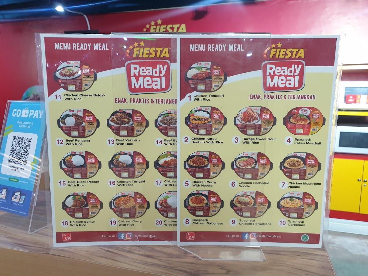 Menu at Fiesta Ready Meal restaurant, West Jakarta, Letjen S. Parman St ...