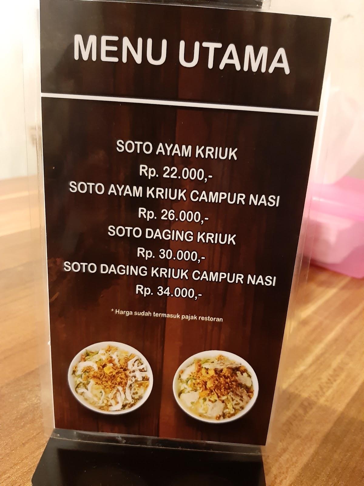 Carta del restaurante Hoka Hoka Bento Stasiun Gambir, Central Jakarta