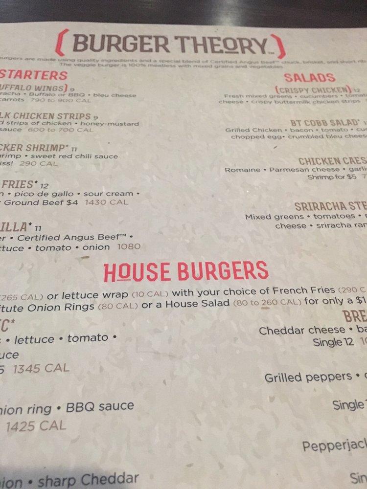 Menu at Burger Theory pub & bar, Decatur