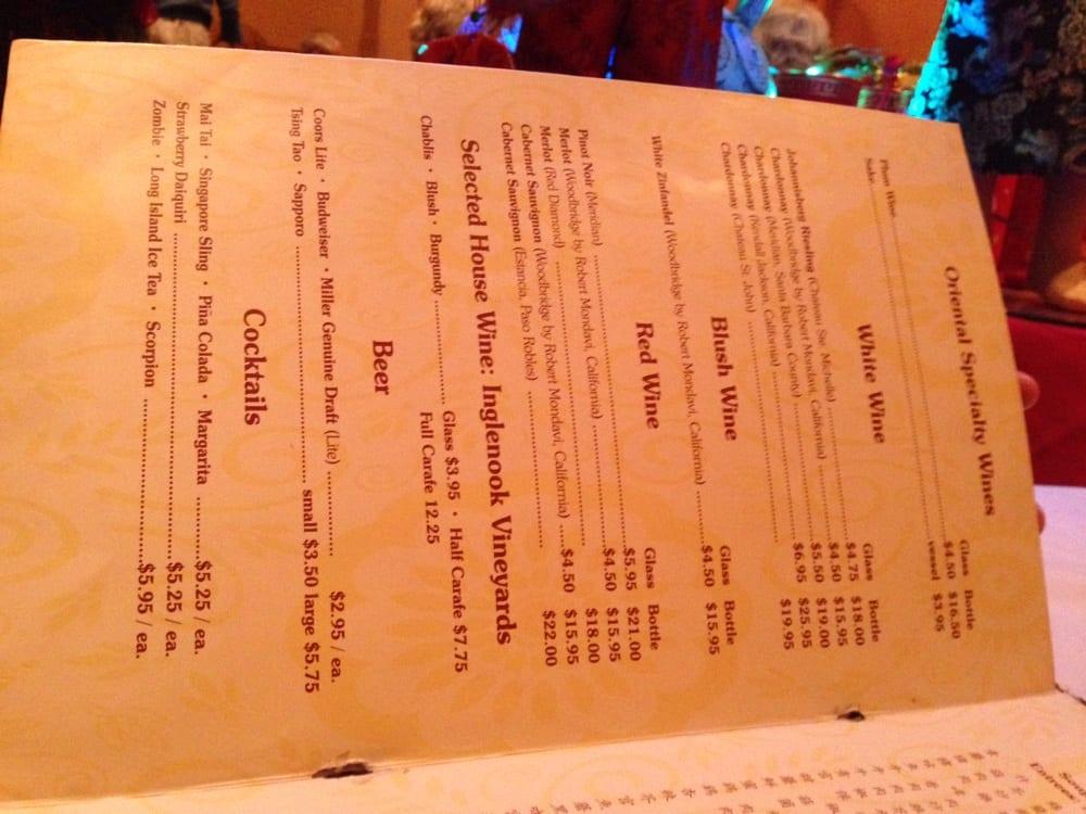 Menu at Chester's Asia Chinese Restaurant, Camarillo