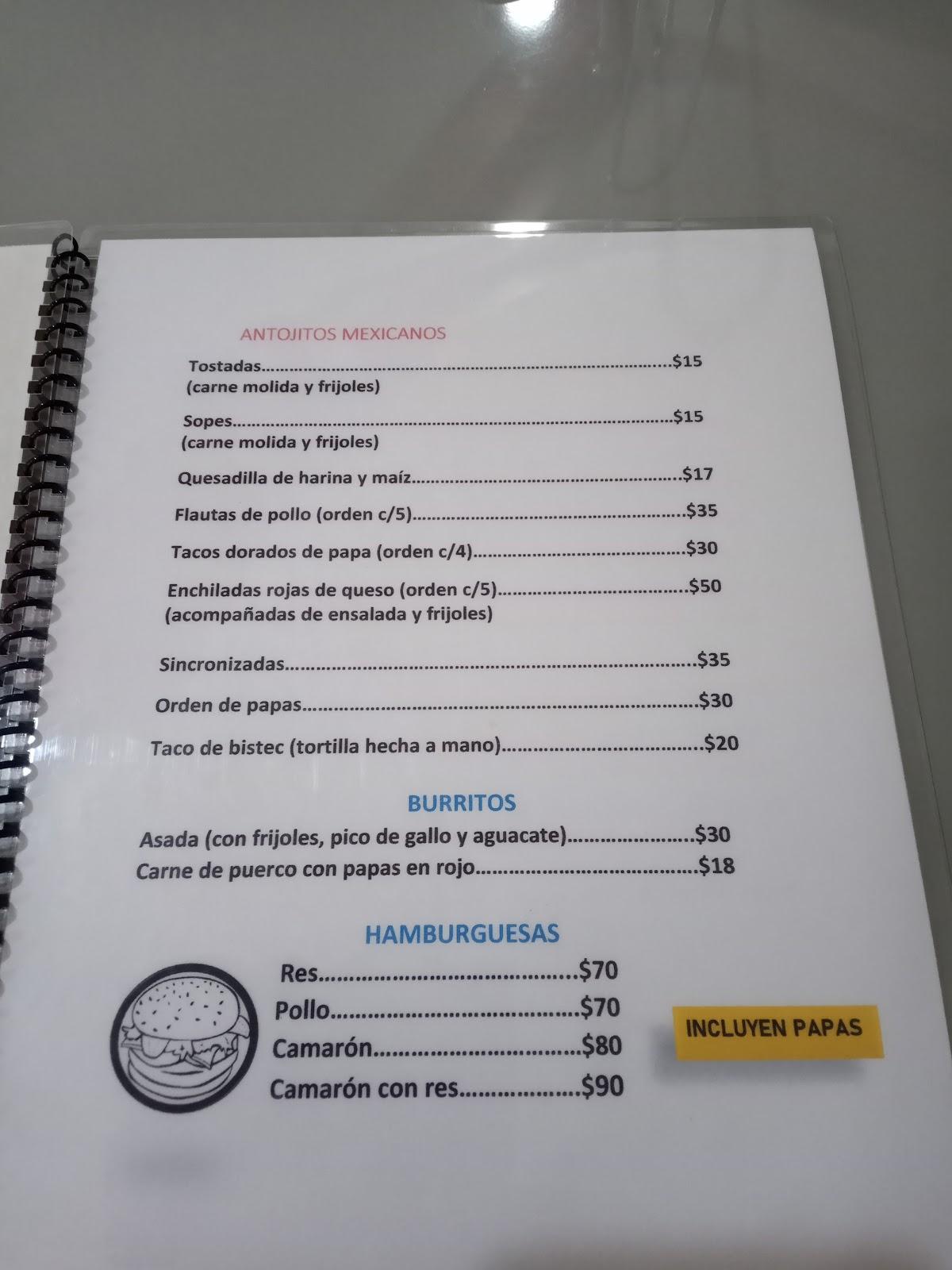 Menu at Restaurant Bar Astros, Tepechitlán