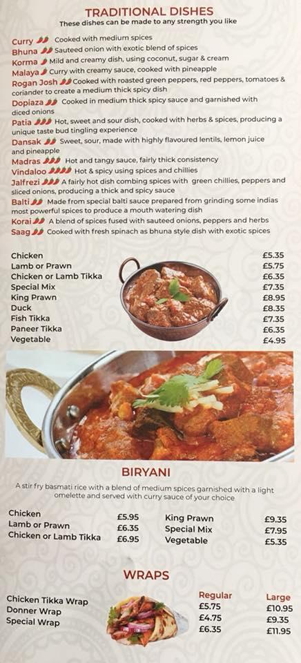 Menu at Goa - Bengal Spice restaurant, Milnthorpe