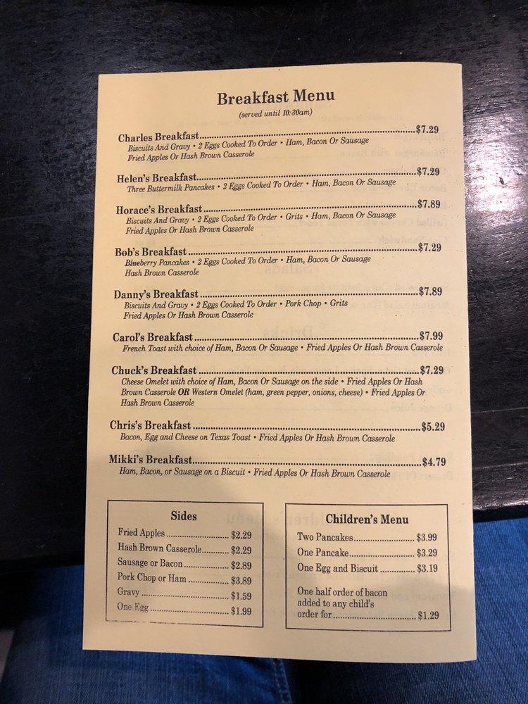 Menu at Sweet P's Southern Style restaurant, Clarksville