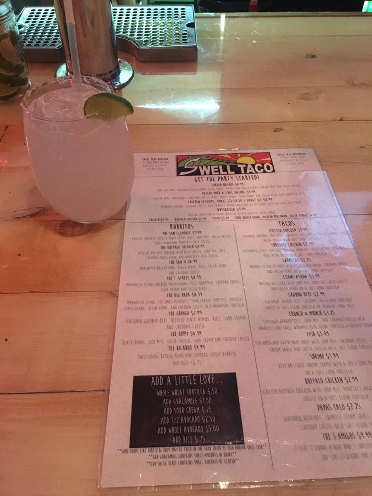 Menu at Swell Taco restaurant, Babylon