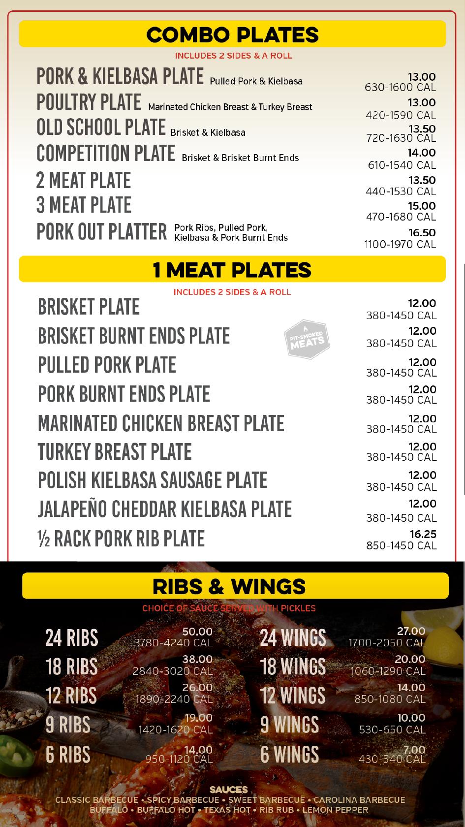 Menu at Dickey's Barbecue Pit, Fort Worth, N Fwy