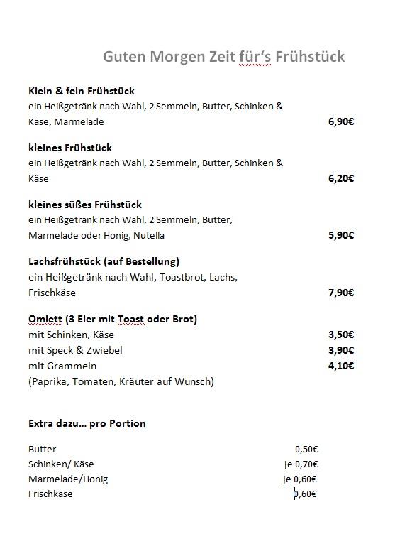 Speisekarte von Klein & Fein cafe, Österreich, Hauptplatz 6