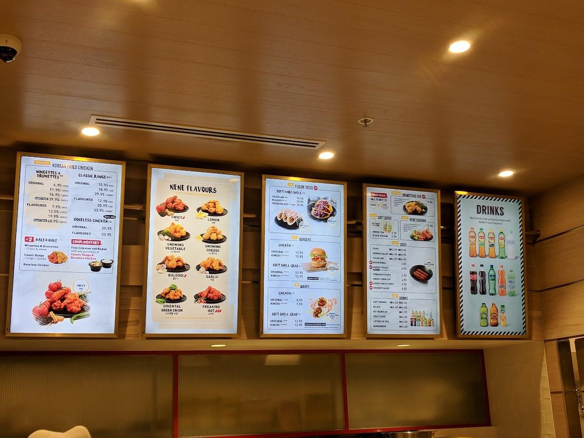 Menu at NeNe Chicken Chadstone restaurant, Malvern East, 1341 Dandenong Rd