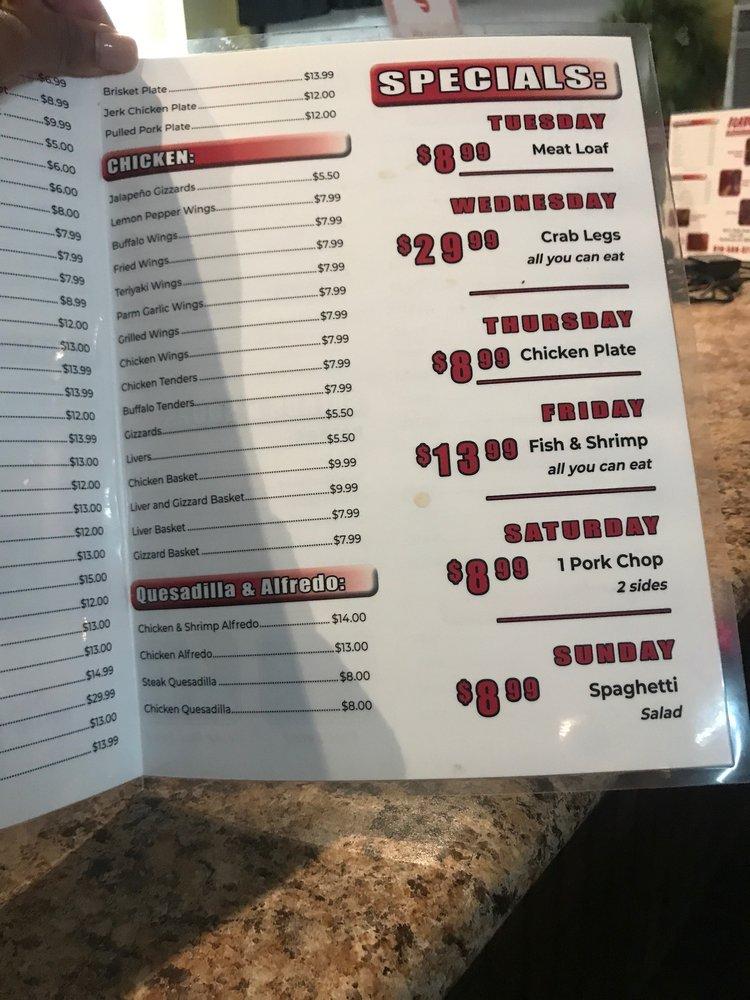 Menu at Flavors Restaurant and Bar, Fayetteville
