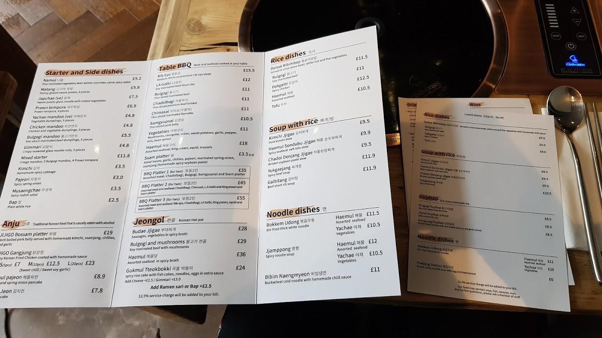 Menu at YORI (King's Cross) pub & bar, London