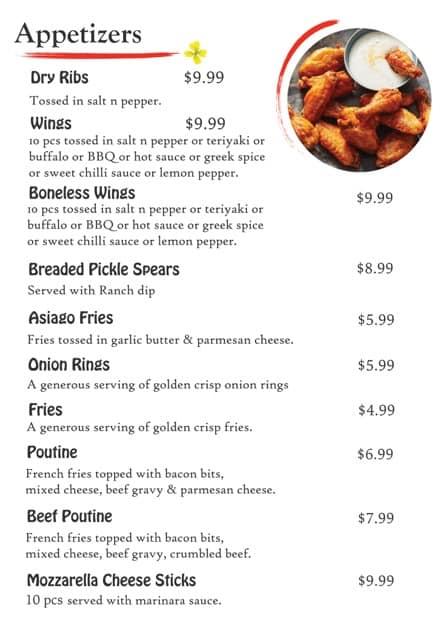 Menu at Mustard Kitchen Etc. restaurant, Indian Head