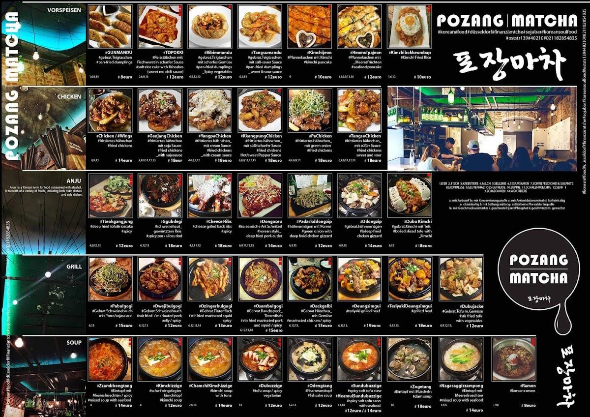 Speisekarte von POZANGMATCHA pub & Bar, Düsseldorf