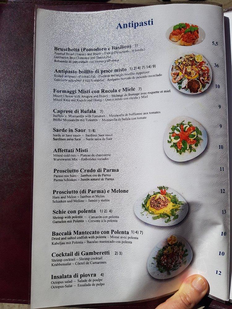 Menu da Ristorante Pizzeria Al Faro, Venezia, Calle Ghetto Vecchio
