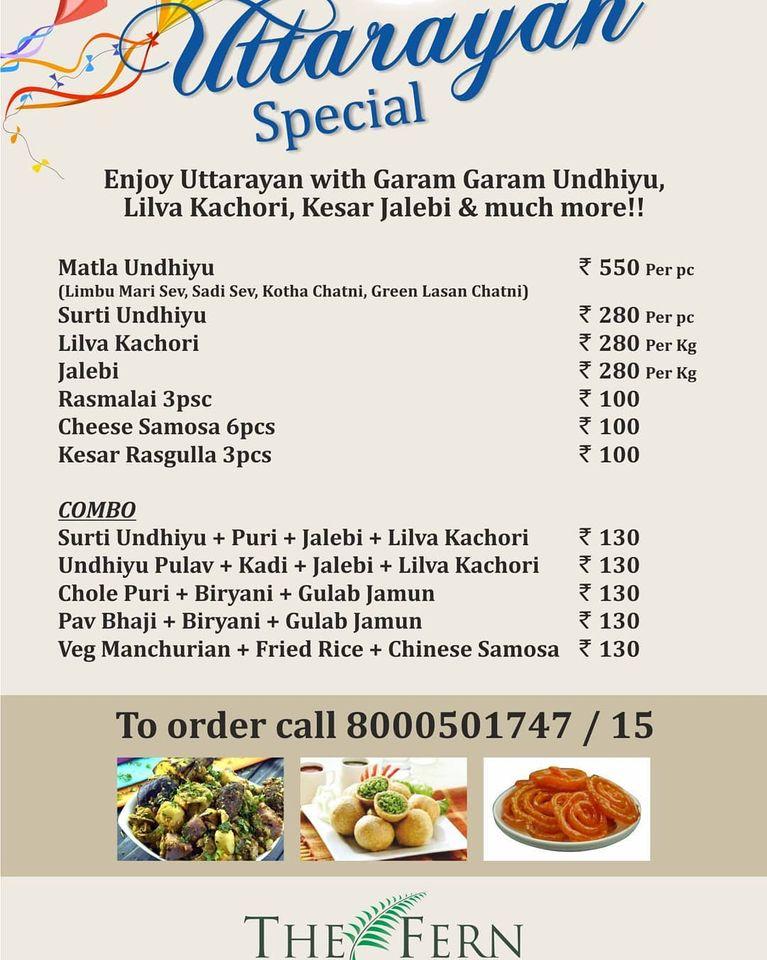 Menu at The Fern Hotels & Resorts (The Fern Residency, Vadodara), Vadodara