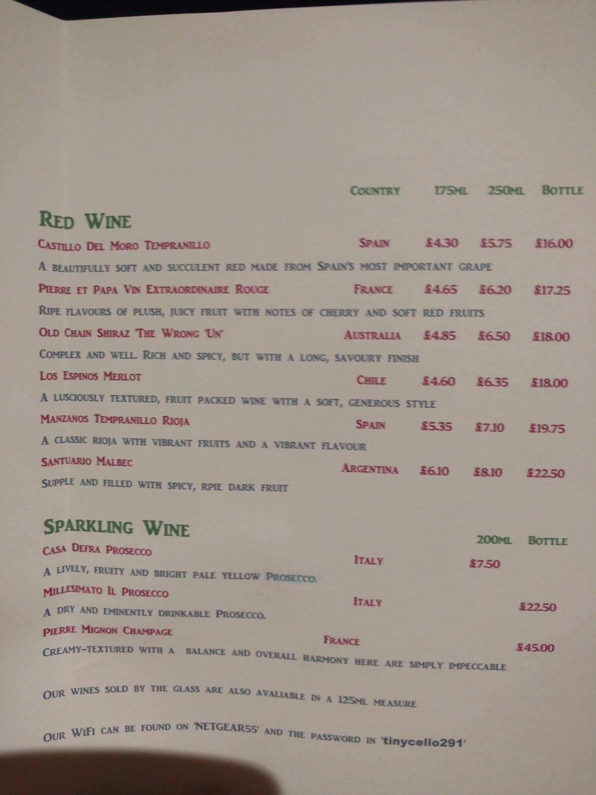 Menu at The Royal Stag pub & bar, Datchet