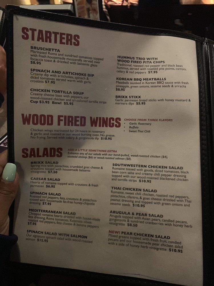 Menu at Brixx Wood Fired Pizza + Craft Bar, Virginia Beach, Landstown ...