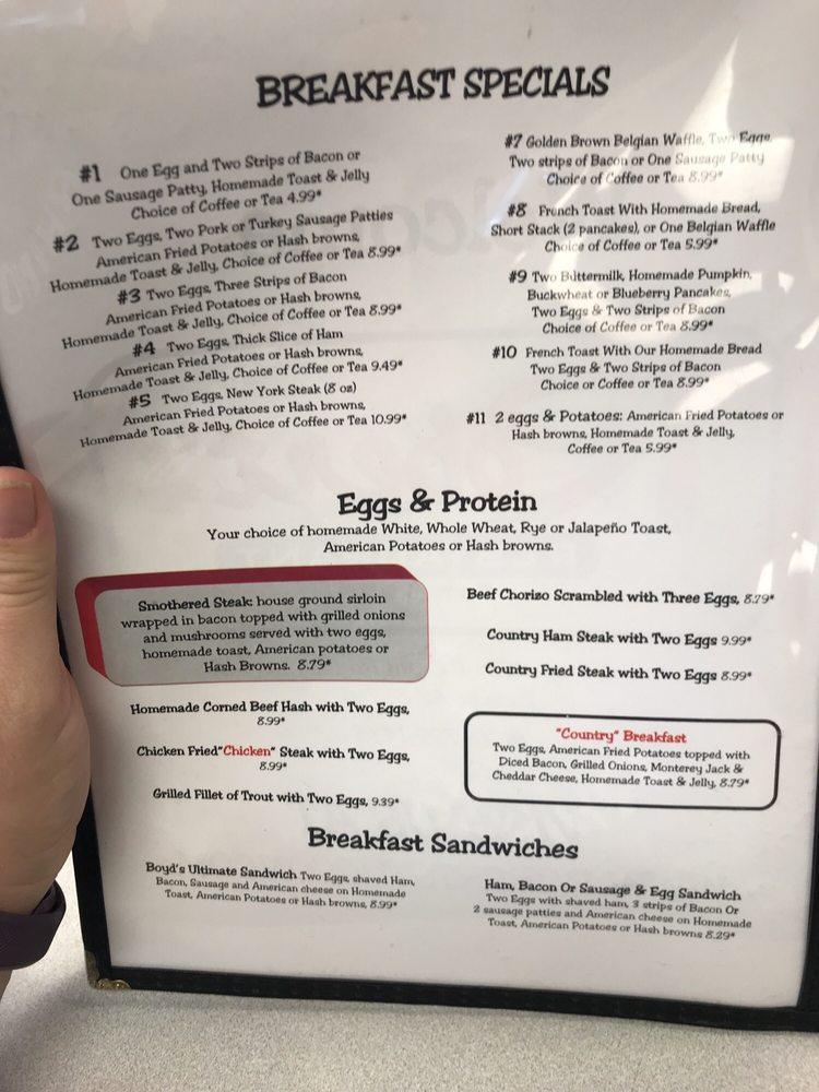 Menu at Robert's Restaurant, Tucson