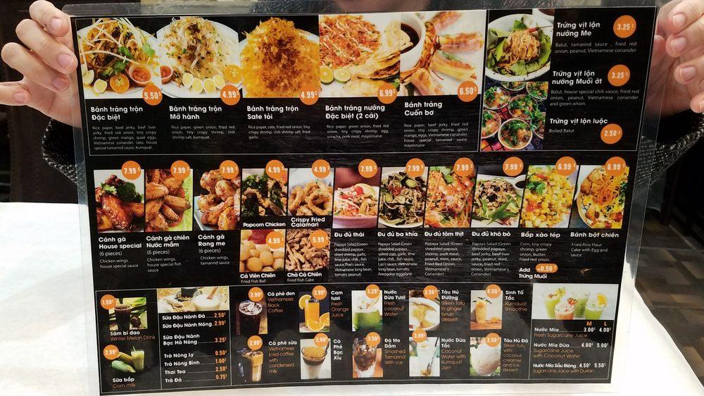Menu at Pha Lau Quan Street Food restaurant, Westminster
