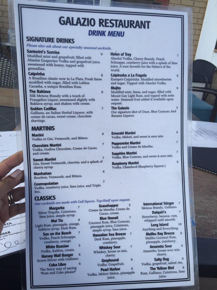 Menu at Galazio Restaurant & Bar, La Plata