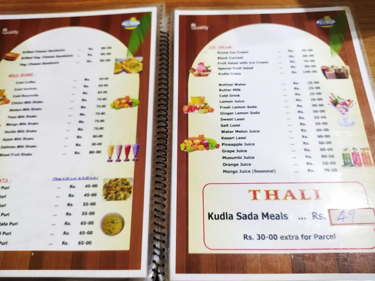 Menu at Kudla Family Restaurant, Mangaluru
