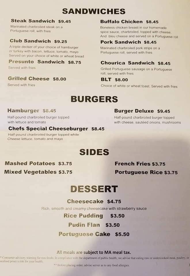 Menu at Red Fez Bar & Grill, Chicopee, 70 Exchange St