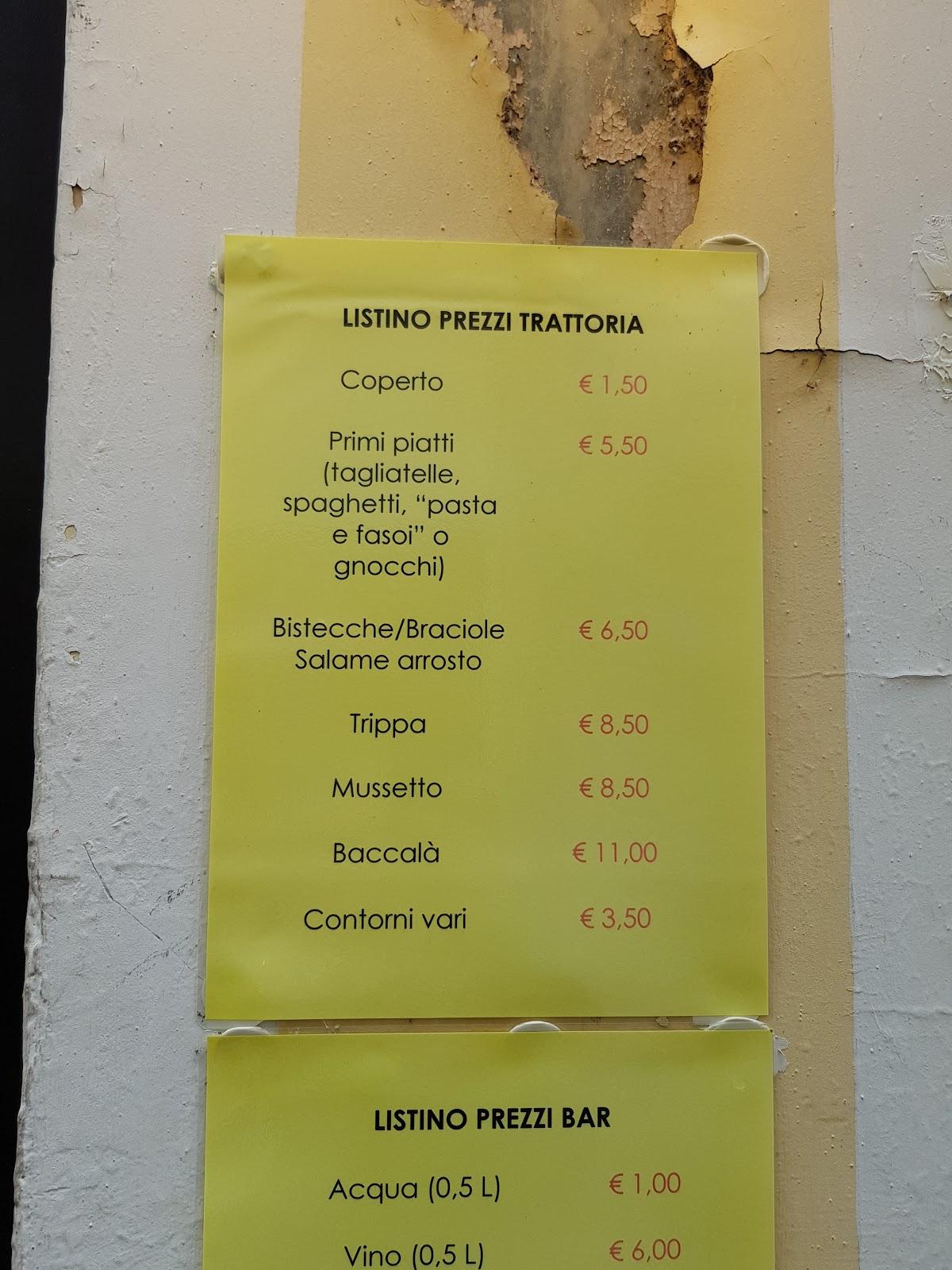 Menu da Antica Trattoria Al Sole ristorante, Rovigo