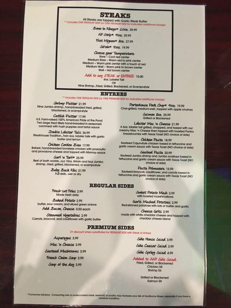 Menu at AC's Steakhouse Pub-Hernando, Hernando