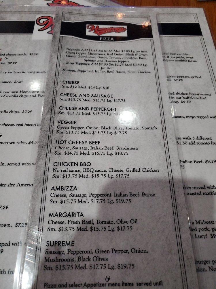 Menu at Hometown Sports Bar & Grill, DeKalb