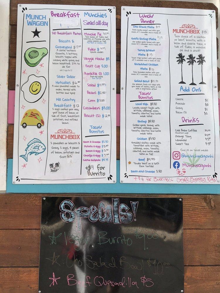Menu at Munch Wagon restaurant, Honolulu