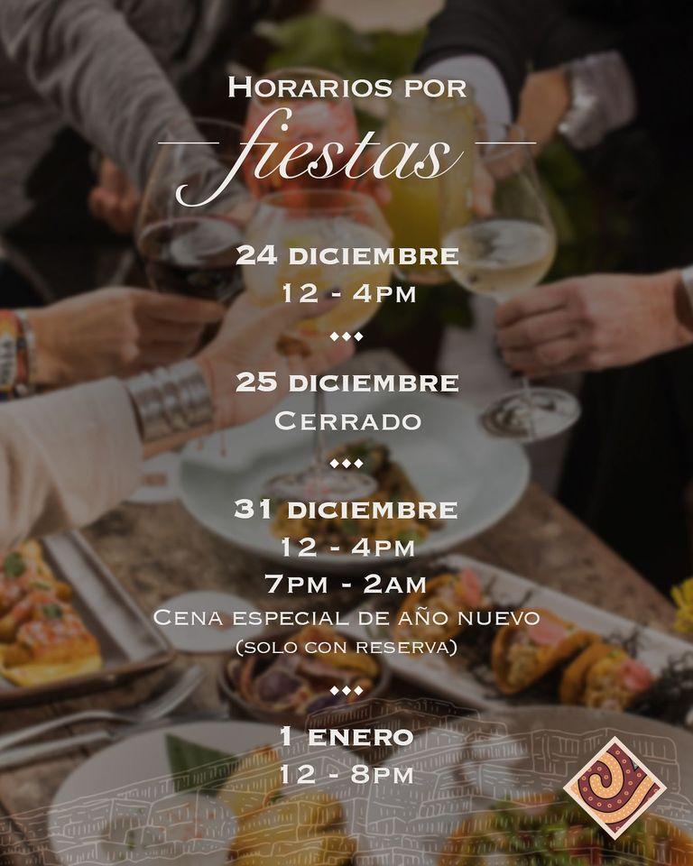 Menu at Restaurant Huaca Pucllana, Lima