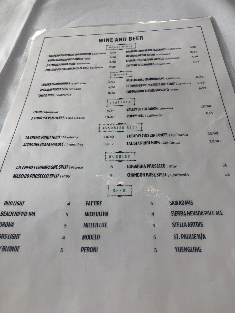 Menu at Rose Villa Restaurant, Southern Table and Bar, Ormond Beach