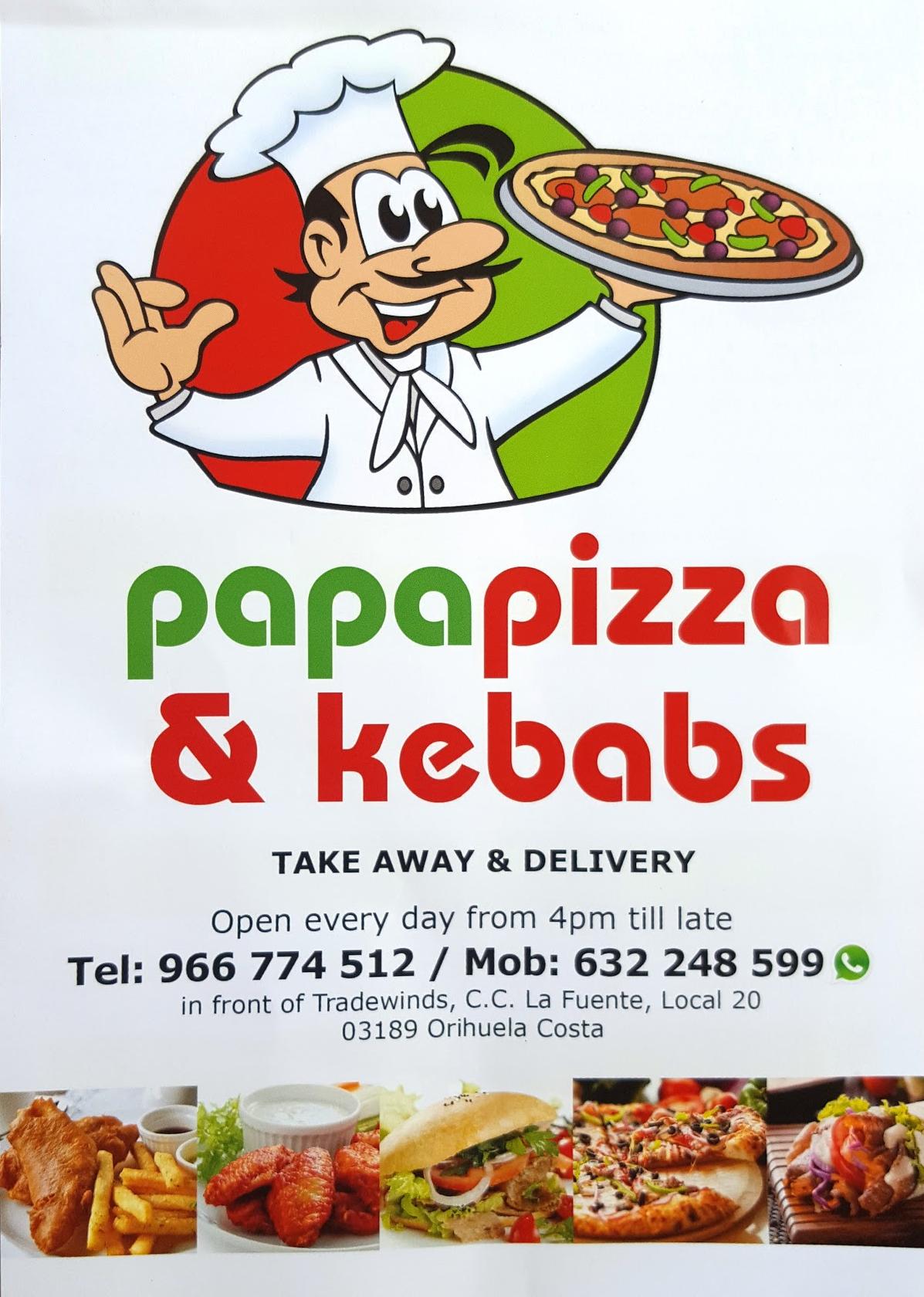 PapaPizza & Kebabs (La Fuente) in Dehesa de Campoamor - Restaurant menu ...