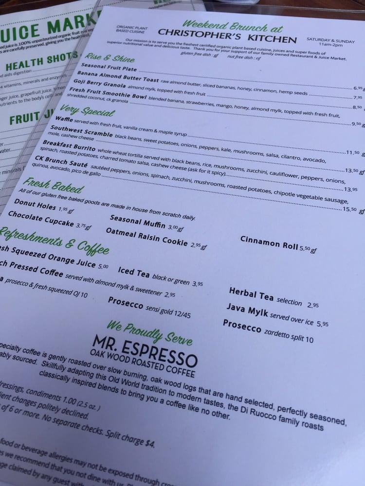 Menu at Christopher's Kitchen pub & bar, Palm Beach Gardens
