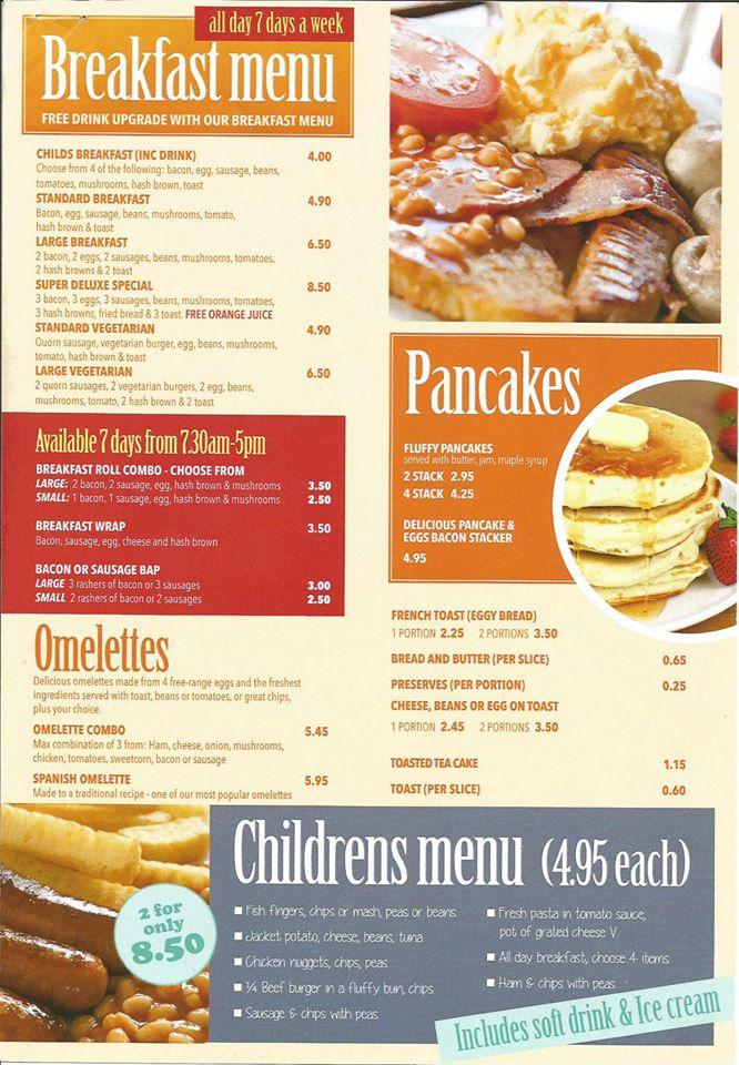 Menu at Fireside Coffee Lounge cafe, Bargoed