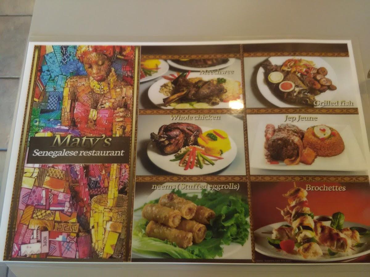 Menu at Maty's Cuisine restaurant, Detroit