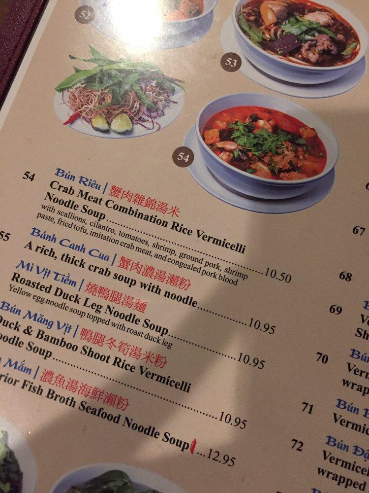 Menu at Pho 89 restaurant, Randolph, 937 N Main St