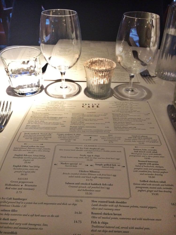 Menu at The Ivy Cafe Wimbledon Village, London