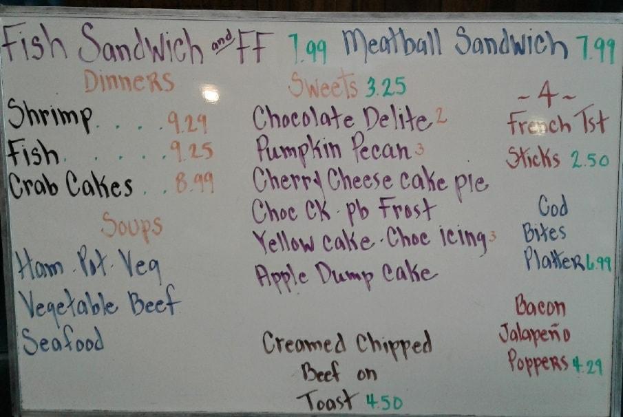 Menu at County Seat desserts, Clarion