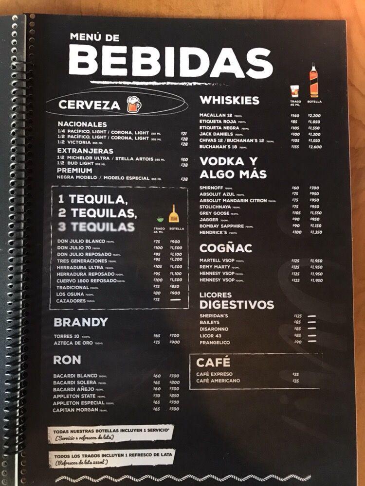 Carta del restaurante El Muchacho Alegre Tijuana, Tijuana, Antonio Caso ...