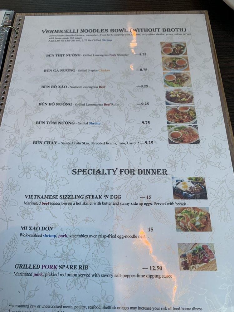 Menu at La Dalat Vietnamese Cuisine restaurant, Temple