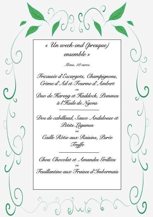 Menu au Auberge de la Vallée Verte restaurant, Vernouillet