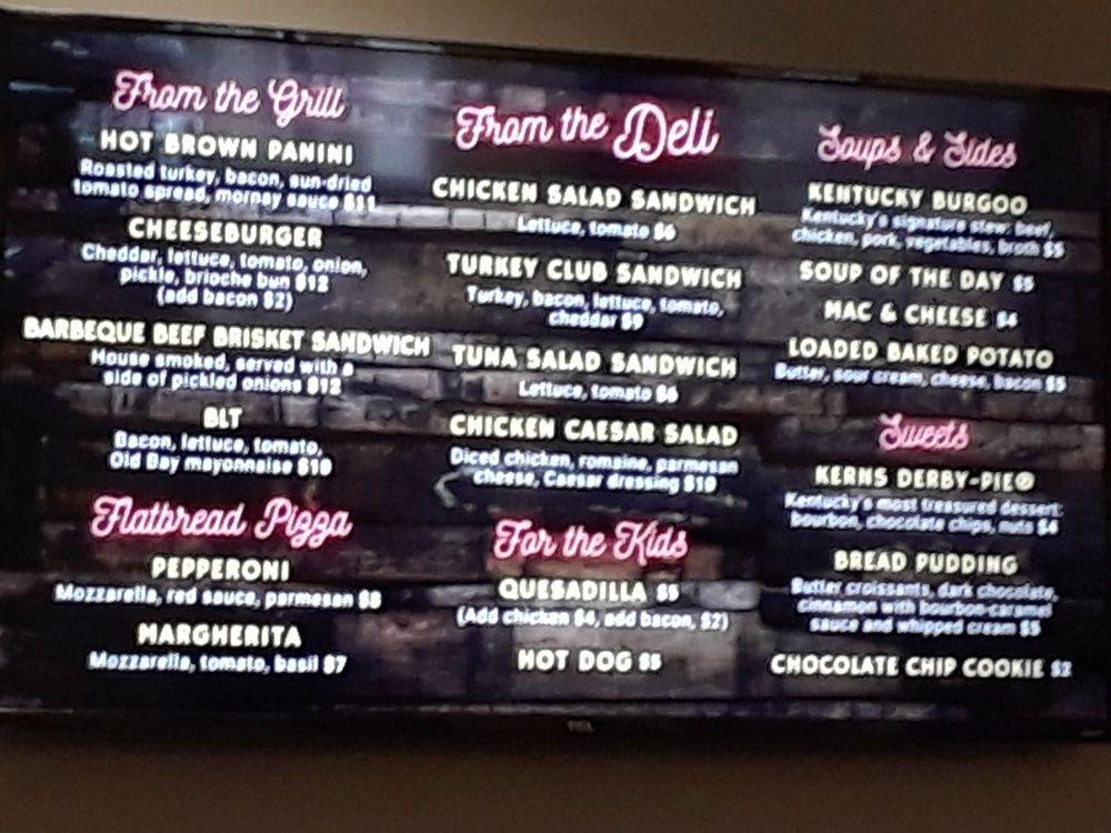 Menu at Derby Café cafe, Louisville