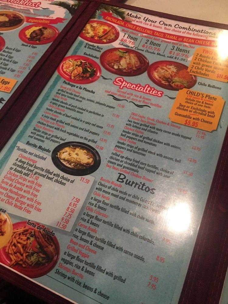 Menu at La Estrella Mexican Restaurant, Selma