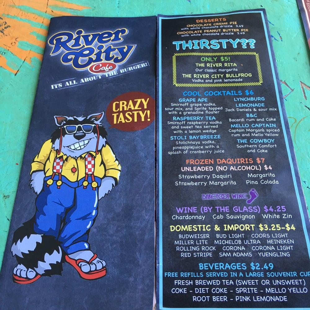 Menu at River City Cafe, Surfside Beach, 11 N Seaside Dr
