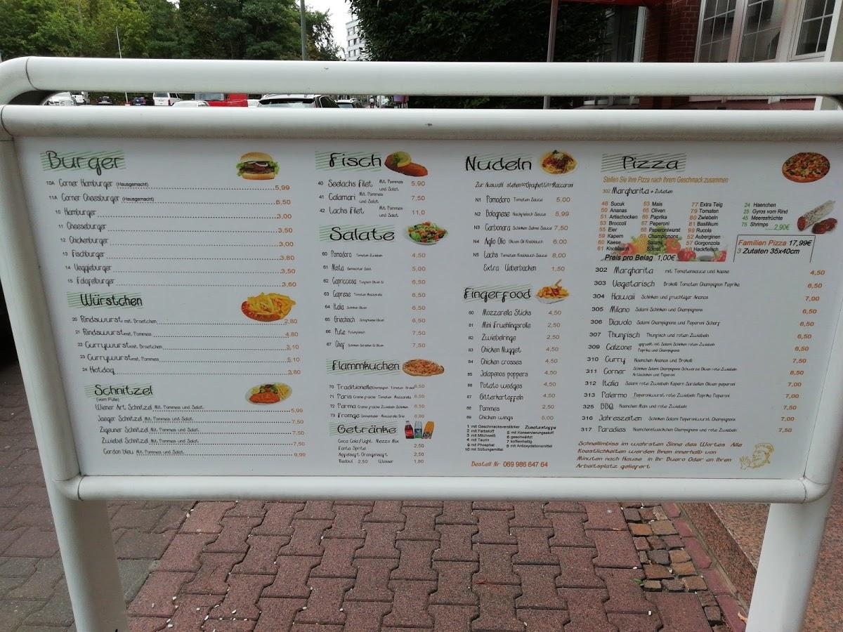 Menu at Food Corner - Pizza Kaiser, Frankfurt