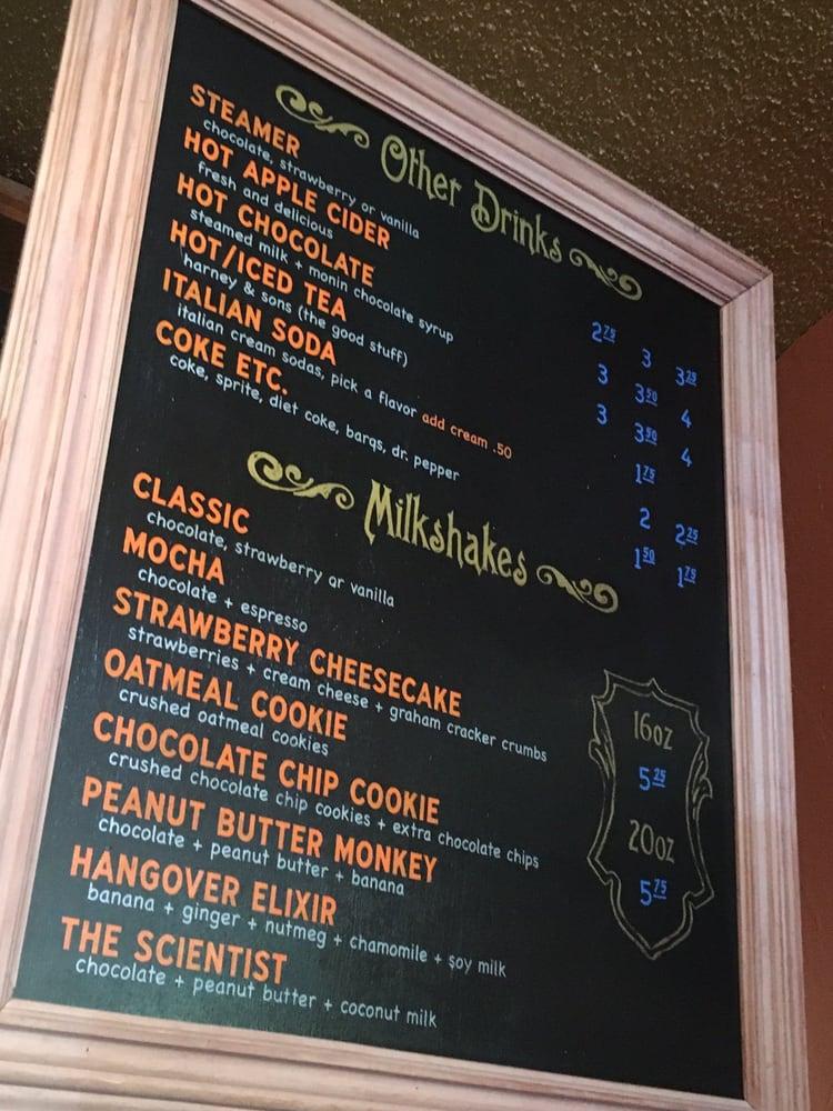 Menu at Jupiter House cafe, Denton