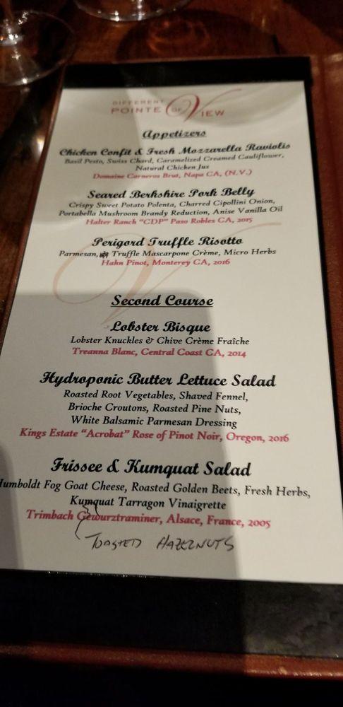 Menu at Different Pointe of View restaurant, Phoenix, N 7th St