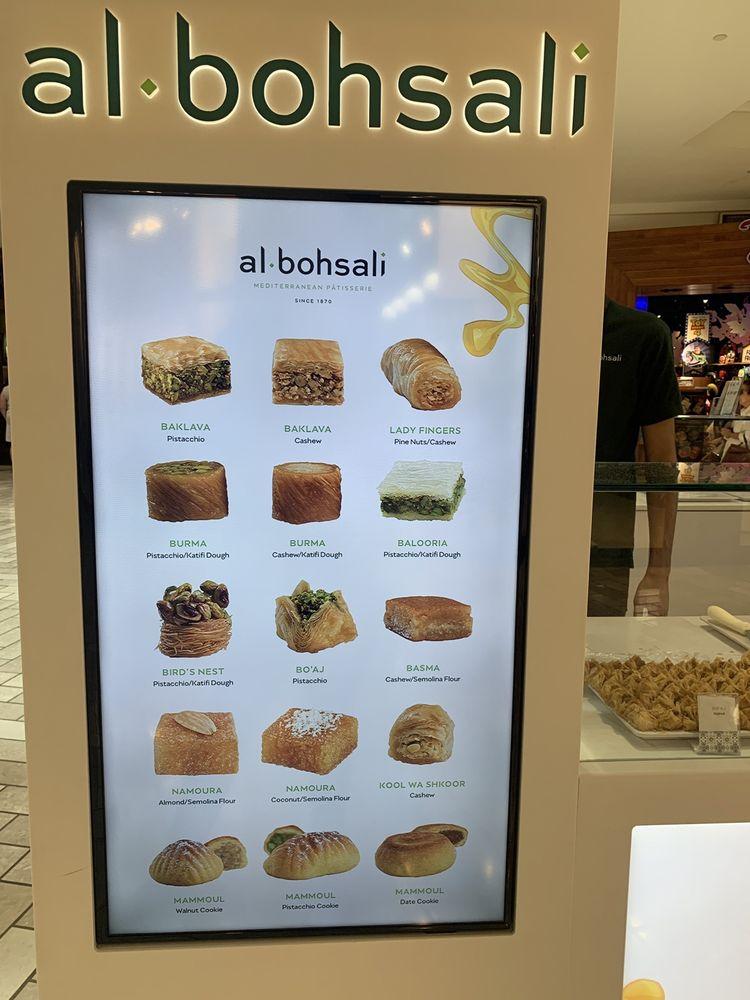 Carta del postres Al Bohsali, Tysons Corner