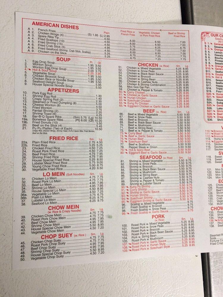Menu at China Jade Kitchen restaurant, Cheektowaga