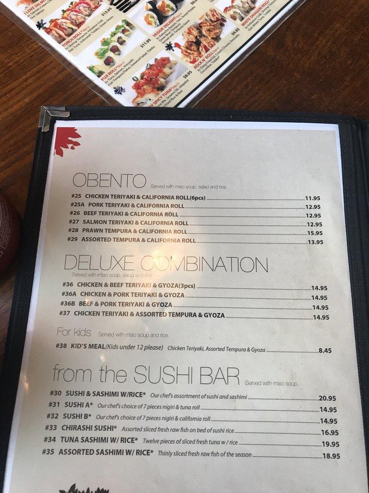 Menu at Little Tokyo Restaurant, Bellingham